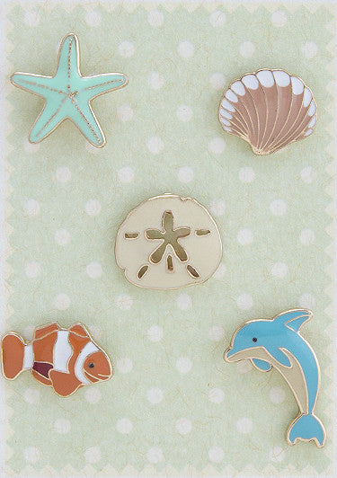 Life's a Beach Dolphin Enamel Pin Set – Jewel Candy
