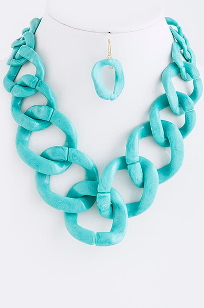 Turquoise Chain Necklace – Jewel Candy