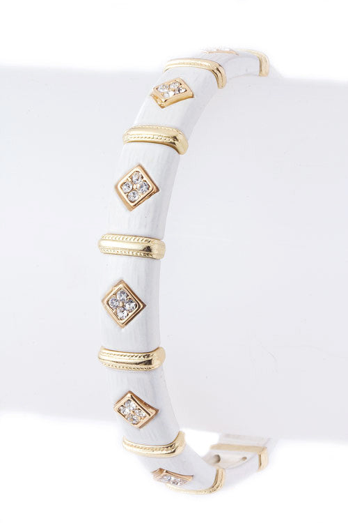 Diamond Shaped Crystals Bracelet – Jewel Candy